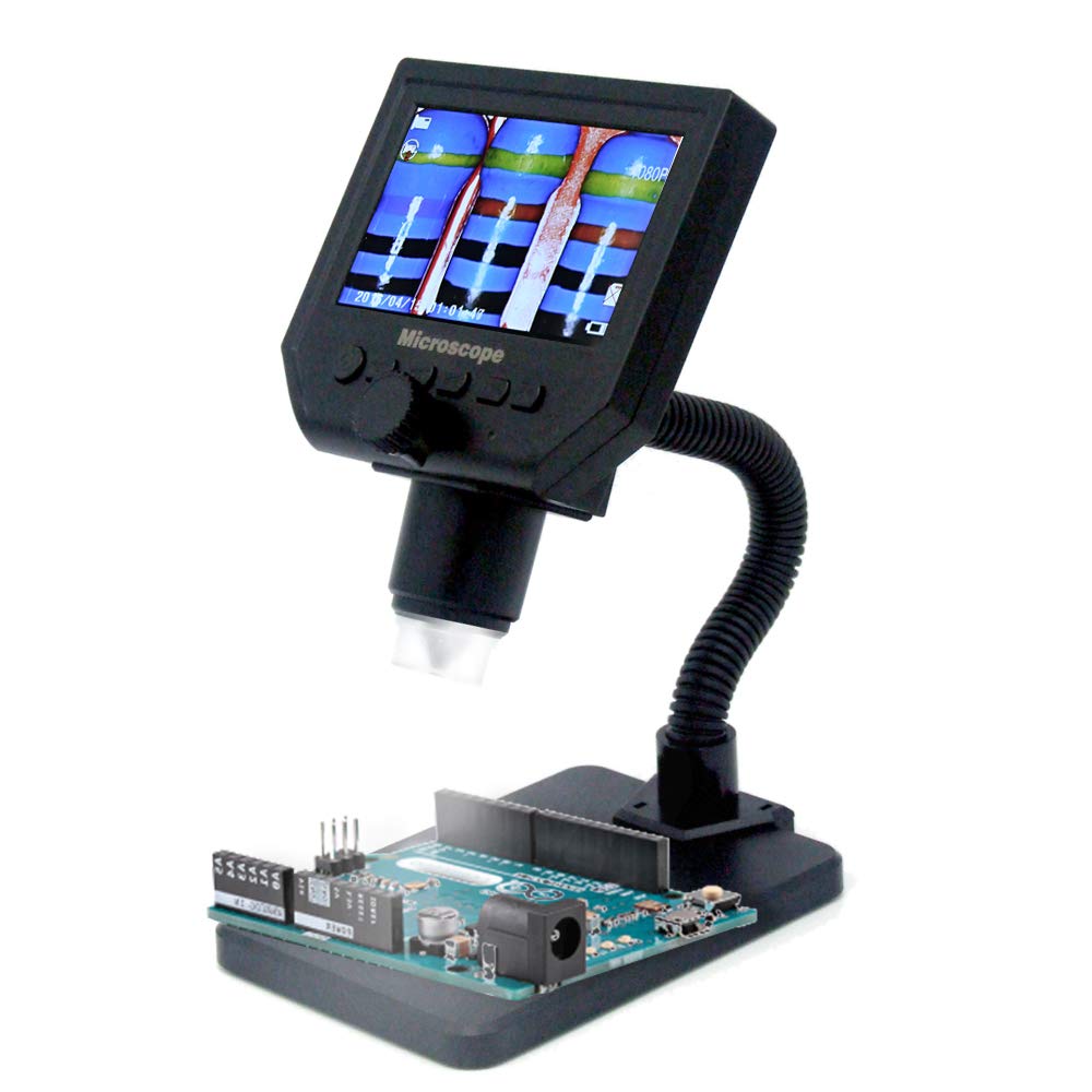 G600 Portable LCD Digital Microscope with High Brightness 8 LEDs and ...